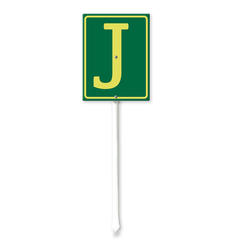 Soliyoahee Letter J Yard Sign with Stake 4.6x6inch Rustproof Aluminum ...