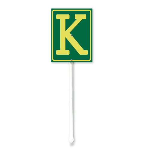 Soliyoahee Letter K Yard Sign with Stake 4.6x6inch Rustproof Aluminum ...