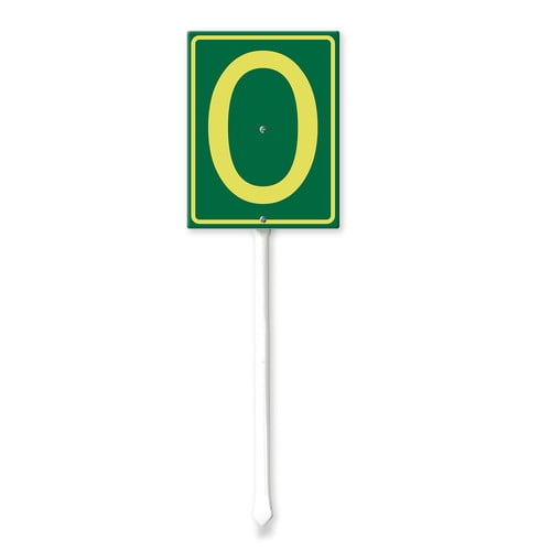 Soliyoahee Letter O Yard Sign with Stake 7x8.8inch Rustproof Aluminum ...