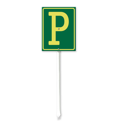 Soliyoahee Letter P Yard Sign with Stake 4.6x6inch Rustproof Aluminum ...