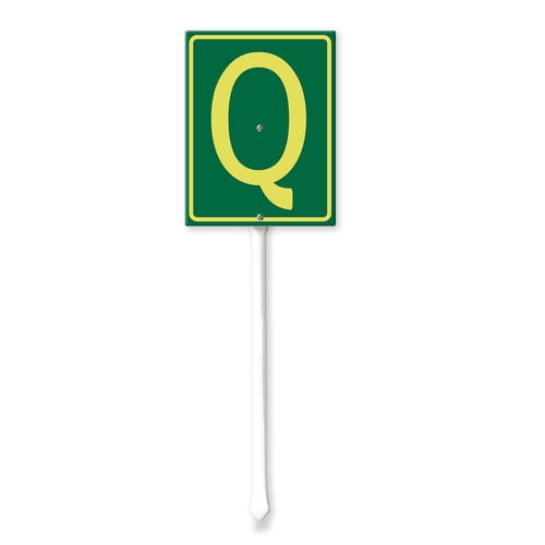Soliyoahee Letter Q Yard Sign with Stake 7x8.8inch Rustproof Aluminum ...