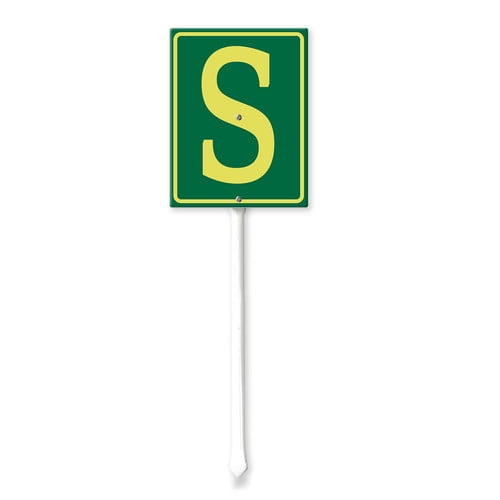 Soliyoahee Letter S Yard Sign with Stake 8x12inch Rustproof Aluminum ...