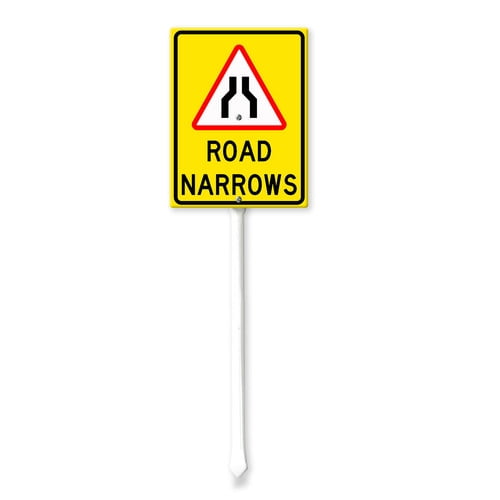 Soliyoahee Narrow Road Yard Sign with Stake 4.6x6inch Rustproof ...