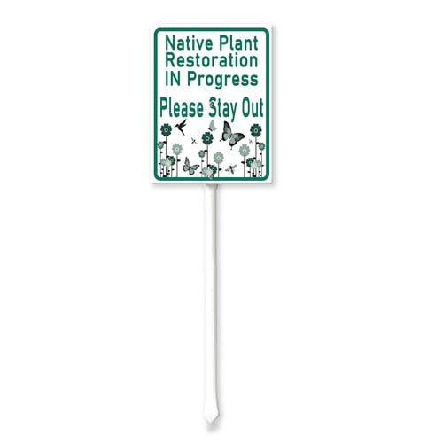 Soliyoahee Native Plant Restoration In Progress Yard Sign with Stake 4 ...