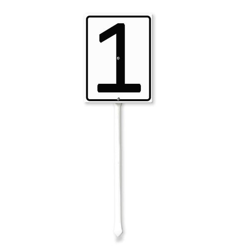 Soliyoahee No.1 Yard Sign with Stake 8x12inch Rustproof Aluminum Lawn ...