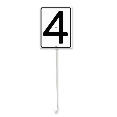 Soliyoahee No.4 Yard Sign with Stake 8x12inch Rustproof Aluminum Lawn ...