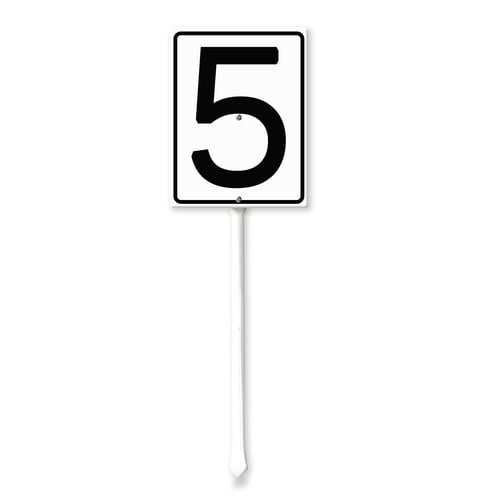 Soliyoahee No.5 Yard Sign with Stake 8x12inch Rustproof Aluminum Lawn ...