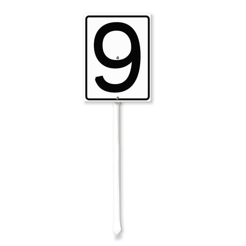 Soliyoahee No.9 Yard Sign with Stake 8x12inch Rustproof Aluminum Lawn ...