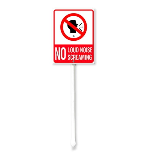 Soliyoahee No Loud Noise Screaming Yard Sign with Stake 7x8.8inch ...