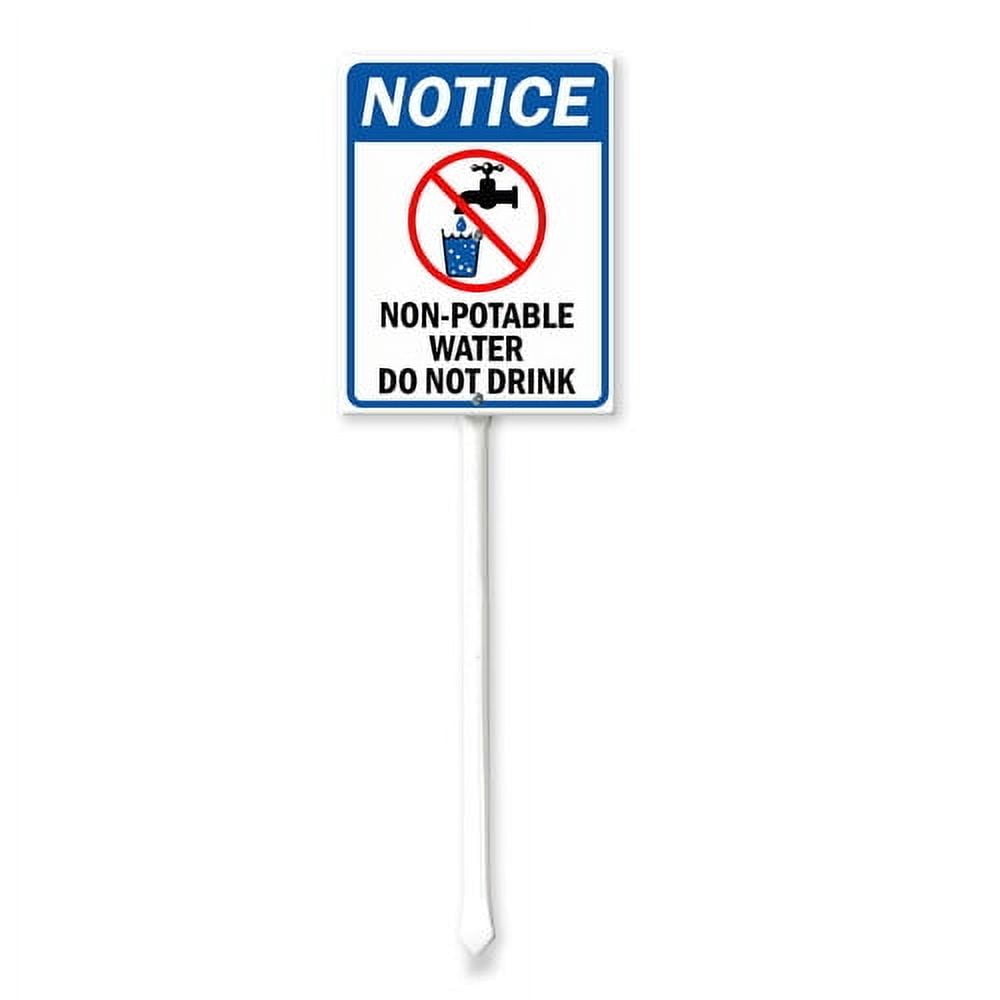 Soliyoahee Non-Potable Water Do Not Drink Yard Sign with Stake 4 ...
