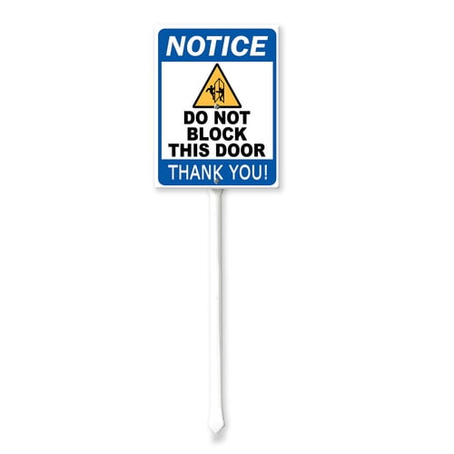 Soliyoahee Notice Do Not Block This Door Yard Sign with Stake 8x12inch ...