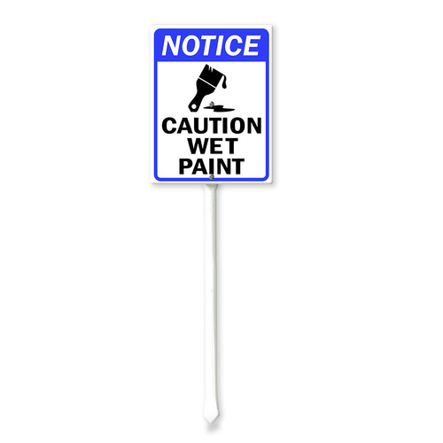 Soliyoahee Notice Caution Wet Paint Yard Sign with Stake 4.6x6inch ...