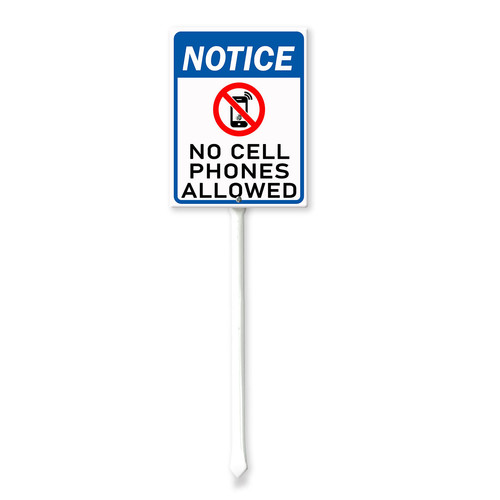 Soliyoahee Notice No Cell Phones Allowed Yard Sign with Stake 8x12inch ...