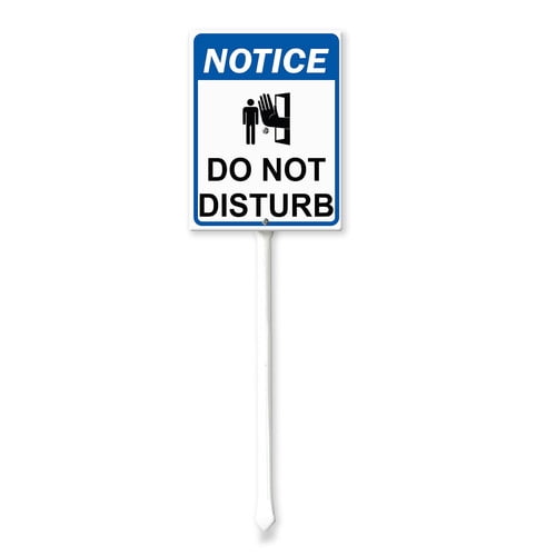 Soliyoahee Notice Do Not Disturb Yard Sign with Stake 8x12inch ...