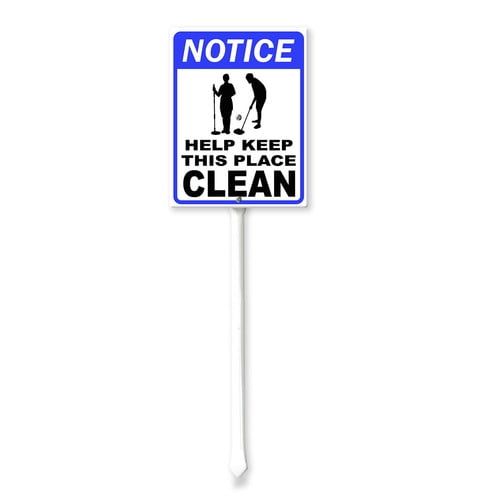 Soliyoahee Notice Help Keep This Place Clean Yard Sign with Stake 7x8 ...