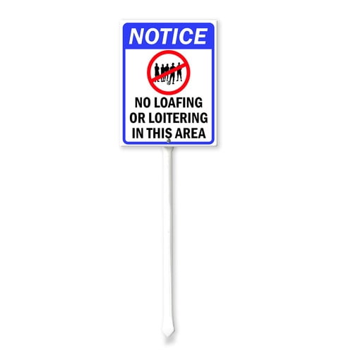 Soliyoahee Notice No Loafing Or Loitering in This Area Yard Sign with ...