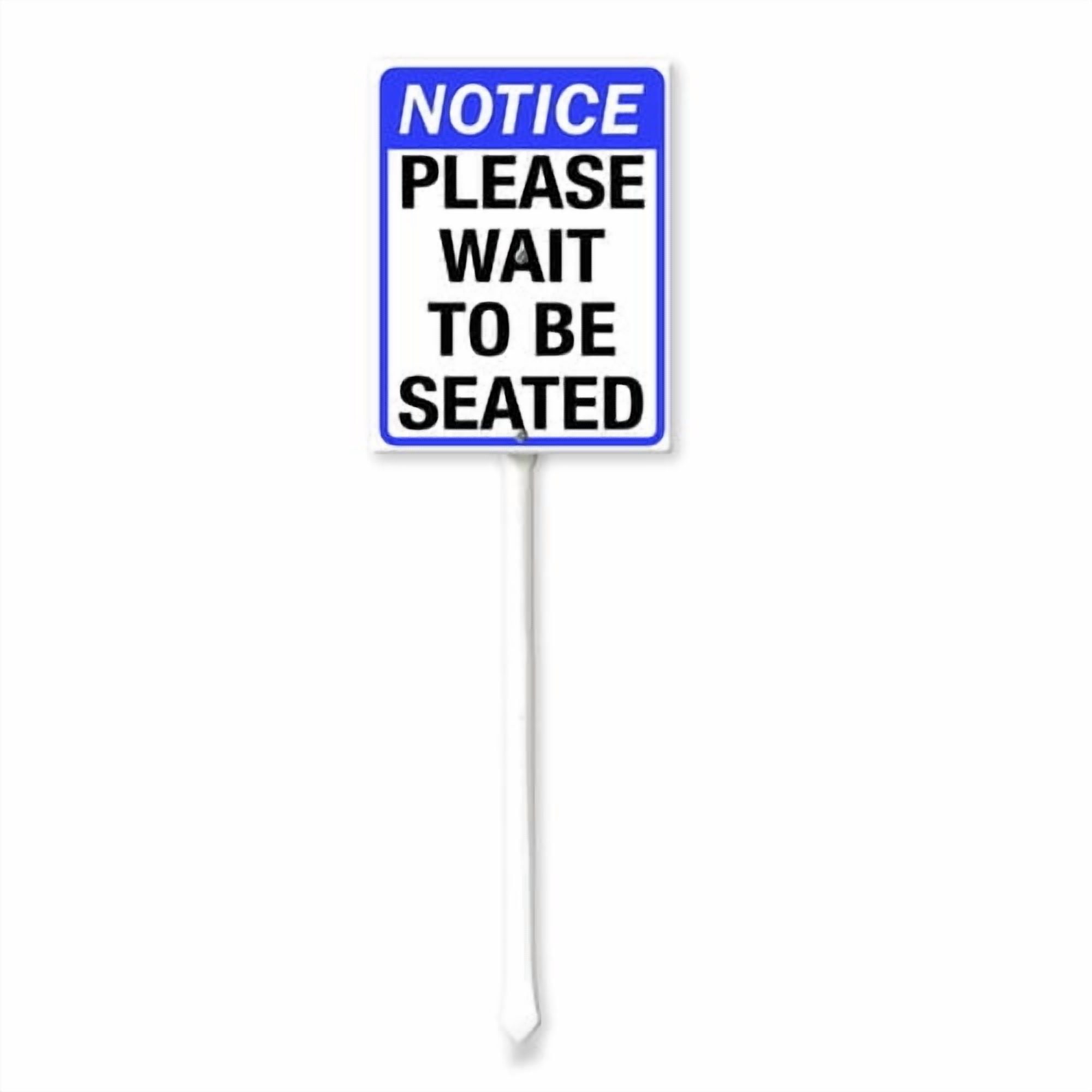 Soliyoahee Notice: Please Wait To Be Seated Sign with Stake 4.6x6inch ...
