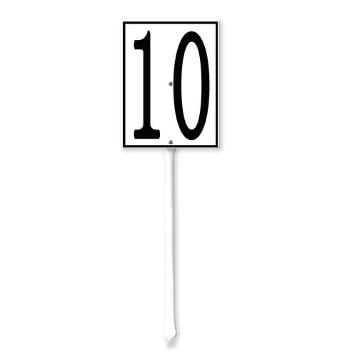 Soliyoahee Number 10 Sign 4.6x6inch Metal Letters with Stakes Suitable ...