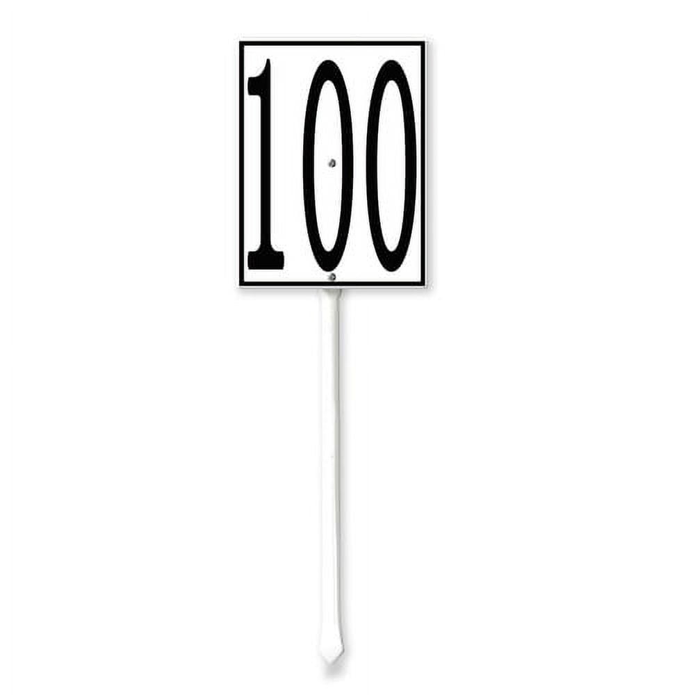Soliyoahee Number 100 Sign 4.6x6inch Metal Letters with Stakes Outdoor ...