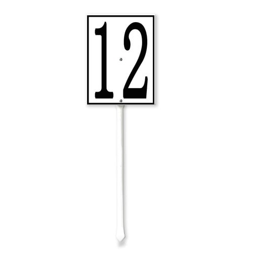 Soliyoahee Number 12 Sign 8x12inch Metal Letters with Stakes Suitable ...