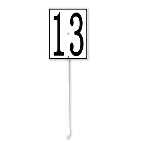 Soliyoahee Number 13 Sign 4.6x6inch Metal Letters with Stakes Suitable ...