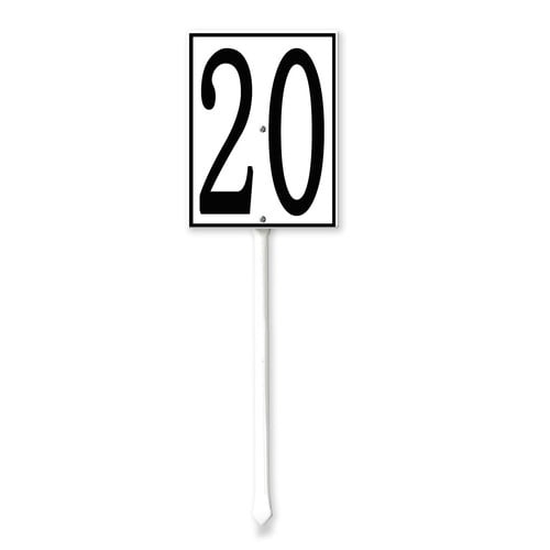 Soliyoahee Number 20 Sign 7x8.8inch Metal Letters with Stakes Suitable ...