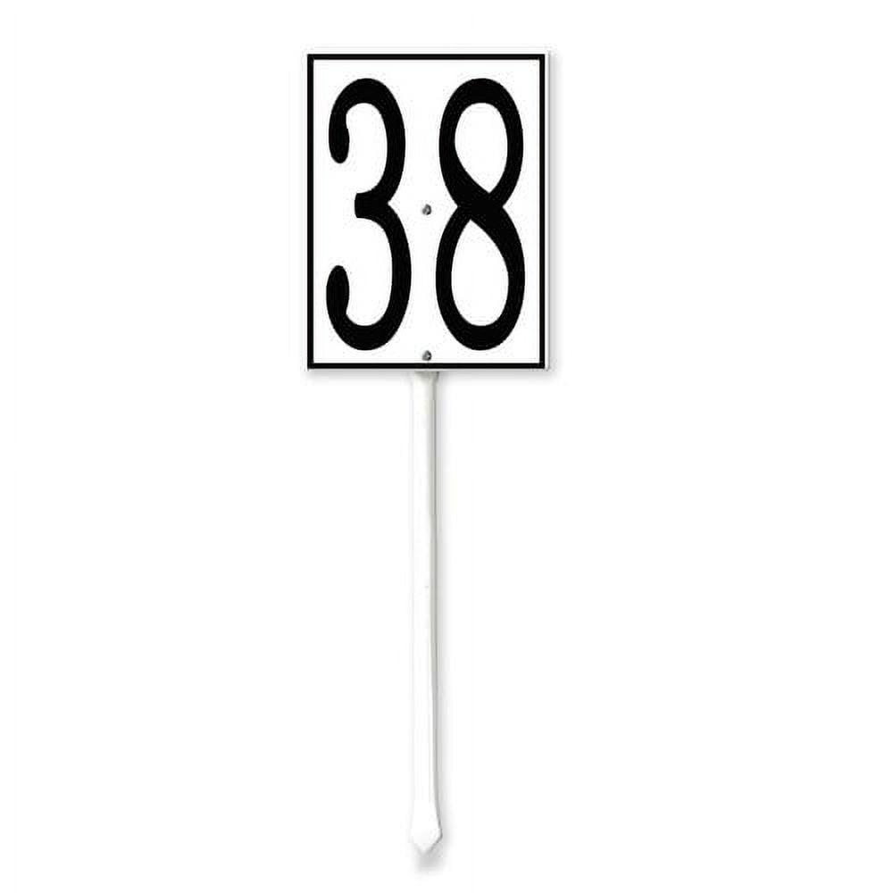 Soliyoahee Number 38 Sign 7x8.8inch Metal Letters with Stakes Suitable ...