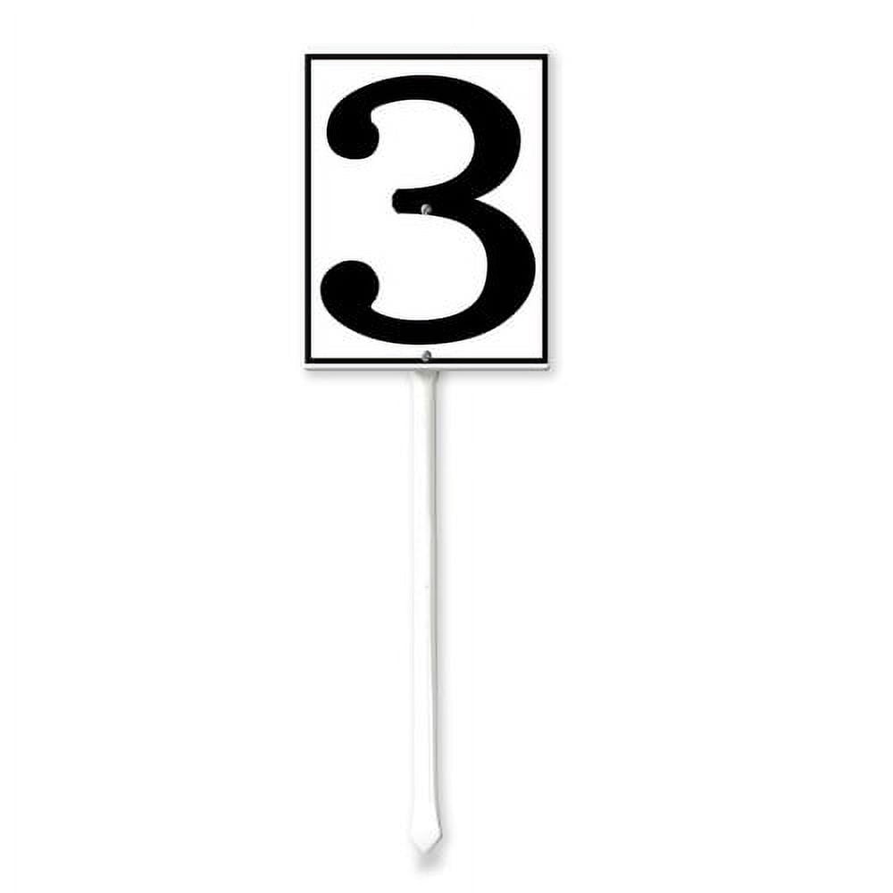 Soliyoahee Number 3 Sign 4.6x6inch Metal Letters with Stakes Suitable ...