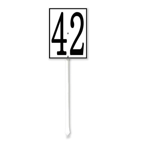 Soliyoahee Number 42 Sign 8x12inch Metal Letters with Stakes Outdoor ...