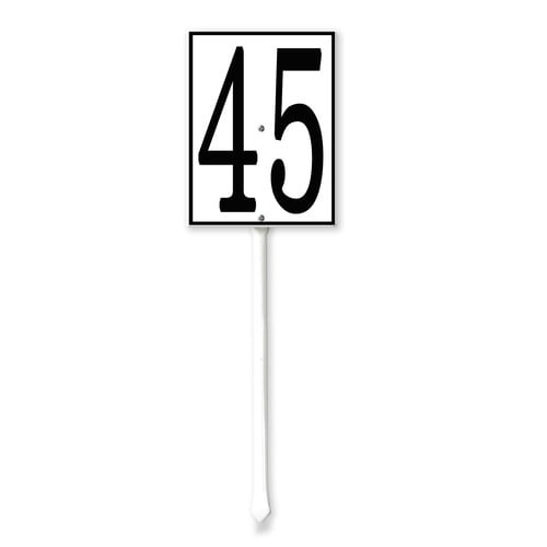Soliyoahee Number 45 Sign 8x12inch Metal Letters with Stakes Outdoor ...