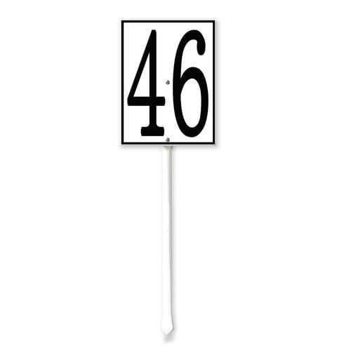 Soliyoahee Number 46 Sign 8x12inch Metal Letters with Stakes Outdoor ...
