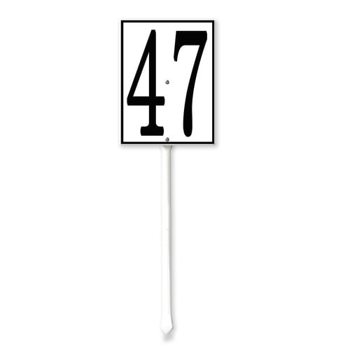 Soliyoahee Number 47 Sign 8x12inch Metal Letters with Stakes Outdoor ...