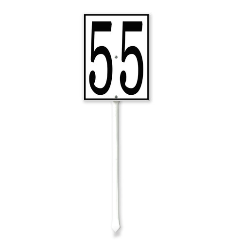Soliyoahee Number 55 Sign 4.6x6inch Metal Letters with Stakes Outdoor ...