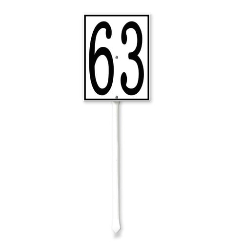 Soliyoahee Number 63 Sign 4.6x6inch Metal Letters with Stakes Outdoor ...