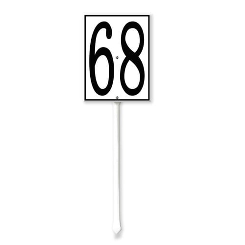 Soliyoahee Number 68 Sign 4.6x6inch Metal Letters with Stakes Outdoor ...
