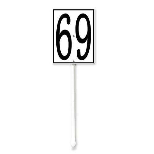 Soliyoahee Number 69 Sign 7x8.8inch Metal Letters with Stakes Outdoor ...
