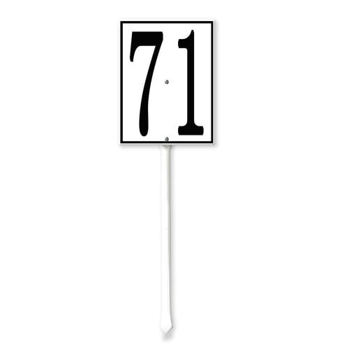 Soliyoahee Number 71 Sign 7x8.8inch Metal Letters with Stakes Outdoor ...