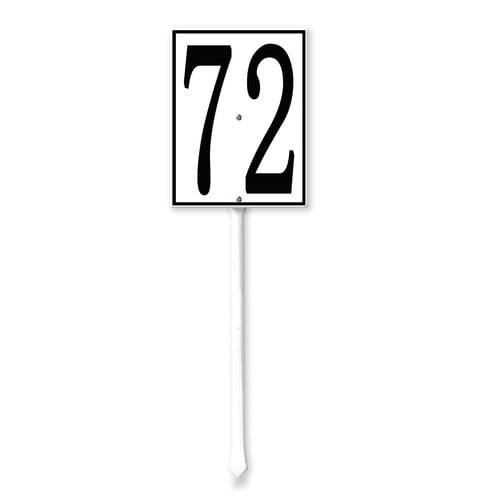 Soliyoahee Number 72 Sign 4.6x6inch Metal Letters with Stakes Outdoor ...