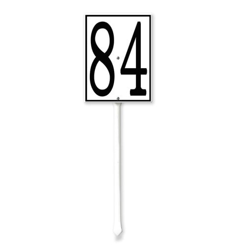 Soliyoahee Number 84 Sign 4.6x6inch Metal Letters with Stakes Outdoor ...