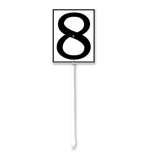 Soliyoahee Number 8 Sign 8x12inch Metal Letters with Stakes Suitable ...