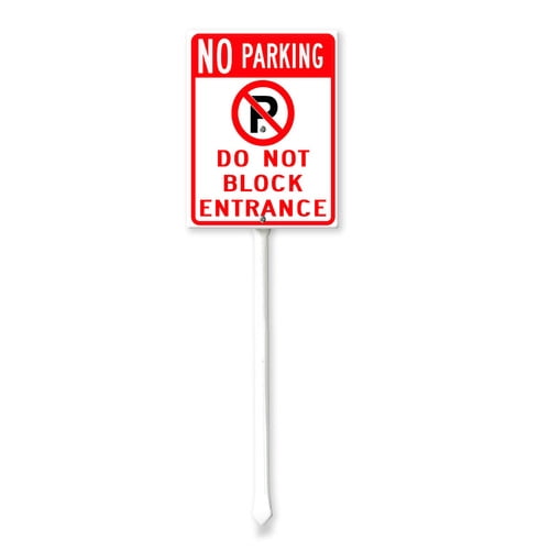 Soliyoahee No Parking Do Not Block Entrance Yard Sign with Stake ...