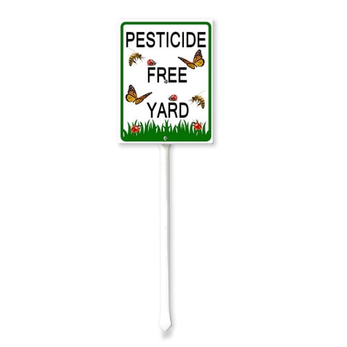 Soliyoahee Pesticide Free Yard Sign with Stake 8x12inch Rustproof ...