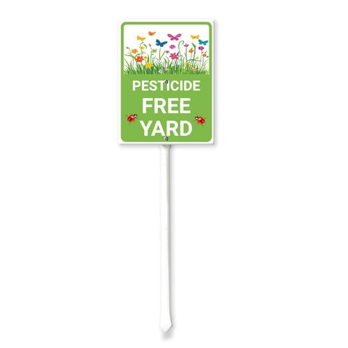 Soliyoahee Pesticide Free Yard Sign with Stake 8x12inch Rustproof ...