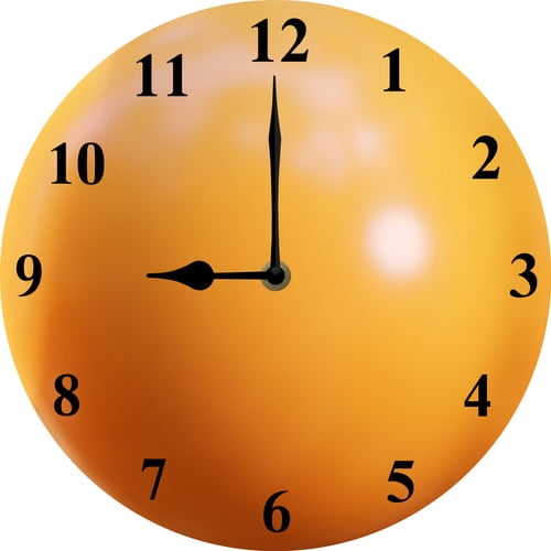 Soliyoahee Ping Pong Round Wall Clock Silent Non-ticking Clock 10inch ...