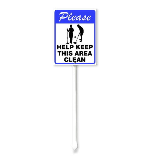 Soliyoahee Please Help Keep This Area Clean Yard Sign with Stake 7x8 ...