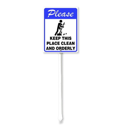 Soliyoahee Please Keep This Area Clean And Orderly Yard Sign with Stake ...