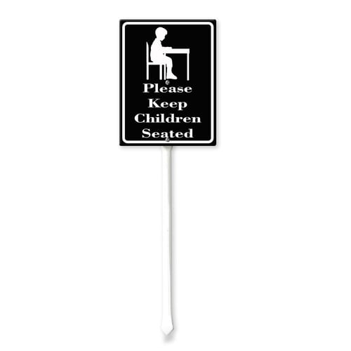 Soliyoahee Please Keep Children Seated Sign with Stake 8x12inch ...