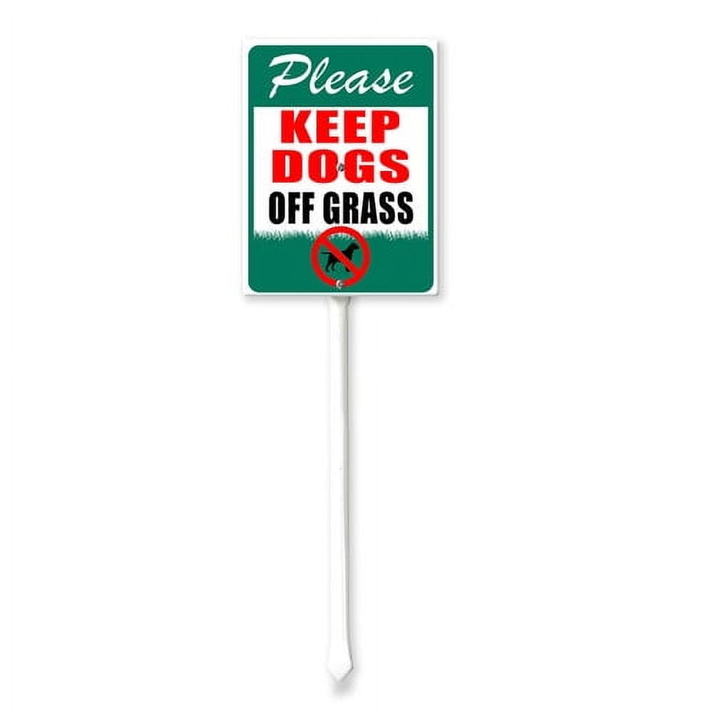Soliyoahee Please Keep Dogs Off Grass Yard Sign with Stake 4.6x6inch ...