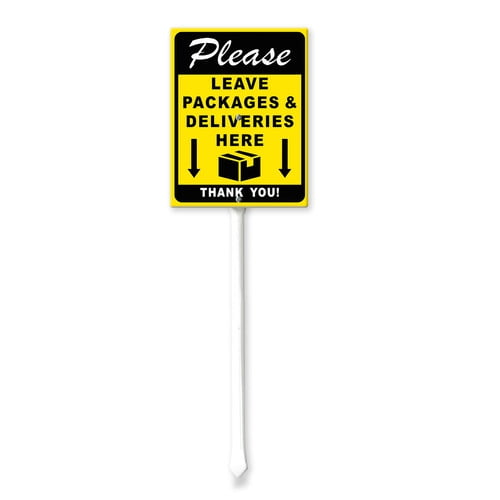 Soliyoahee Please Leave Parcels and Packages Here Yard Sign with Stake ...