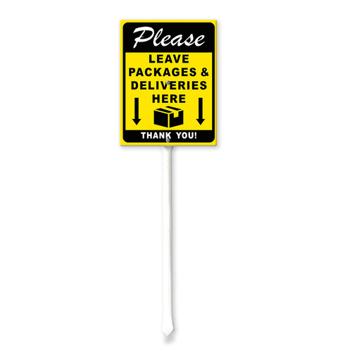 Soliyoahee Please Leave Parcels and Packages Here Yard Sign with Stake ...